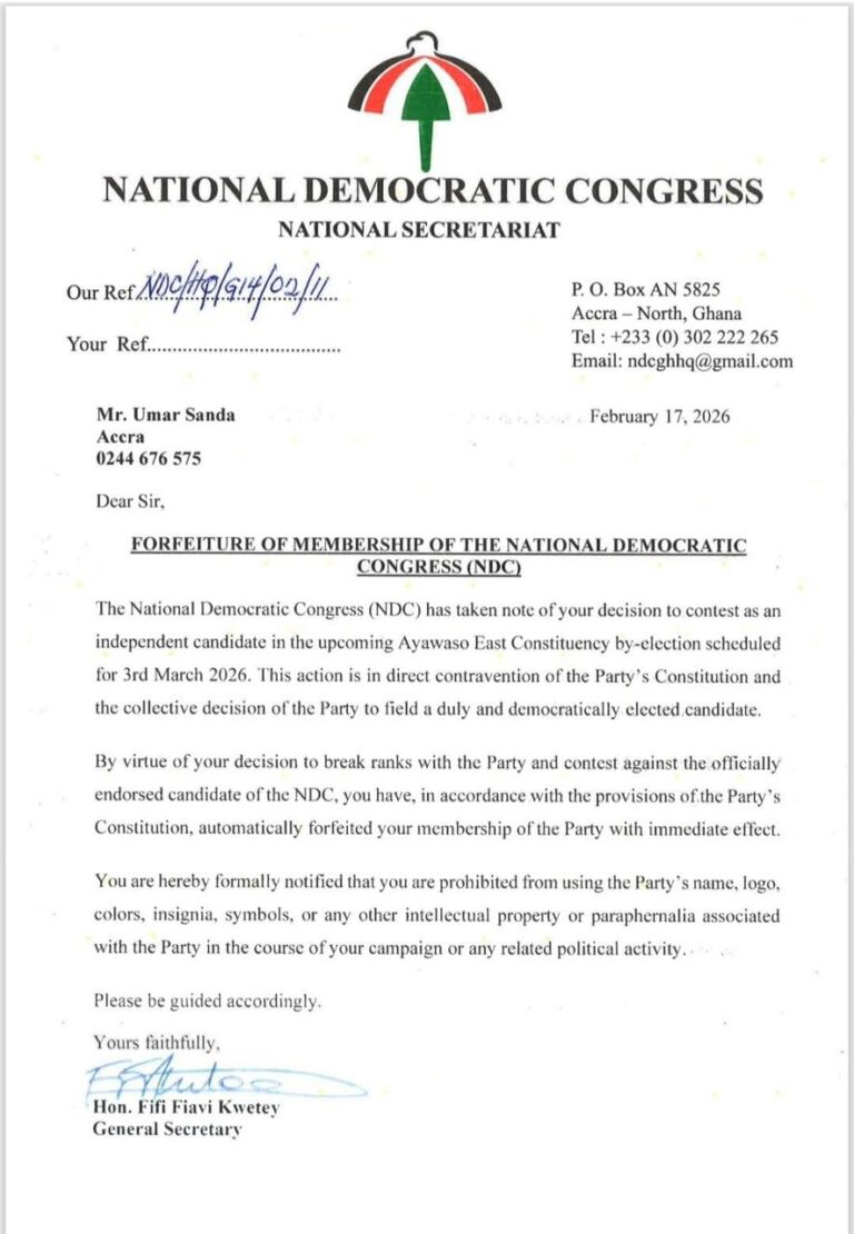 Ayawaso East By-Election: NDC sacks Umar Sanda for contesting as ...